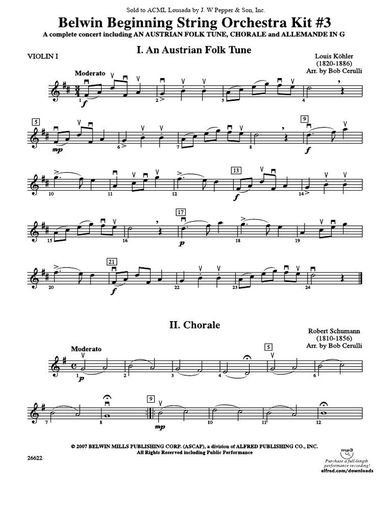 Legato DMC - Belwin Beginning String Orchestra Kit #3 - 1st Violin | PDF