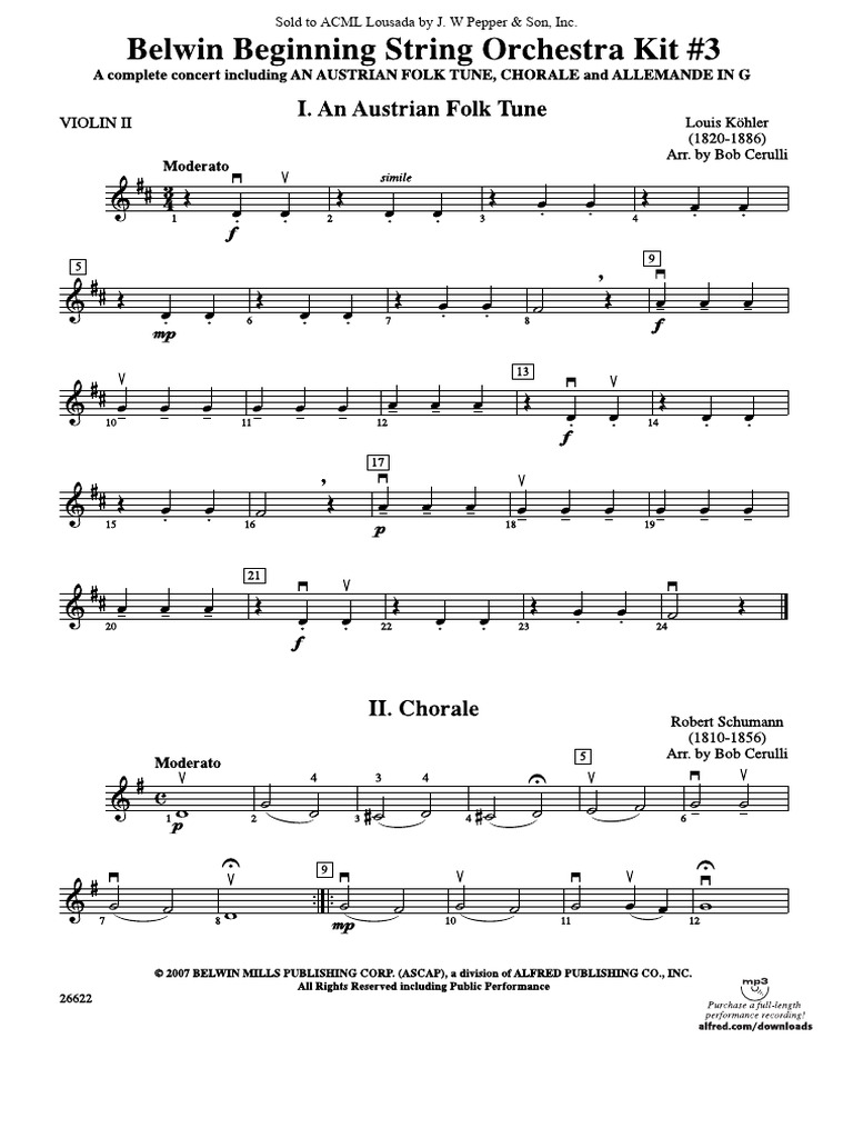 Legato DMC - Belwin Beginning String Orchestra Kit #3 - 2nd Violin | PDF