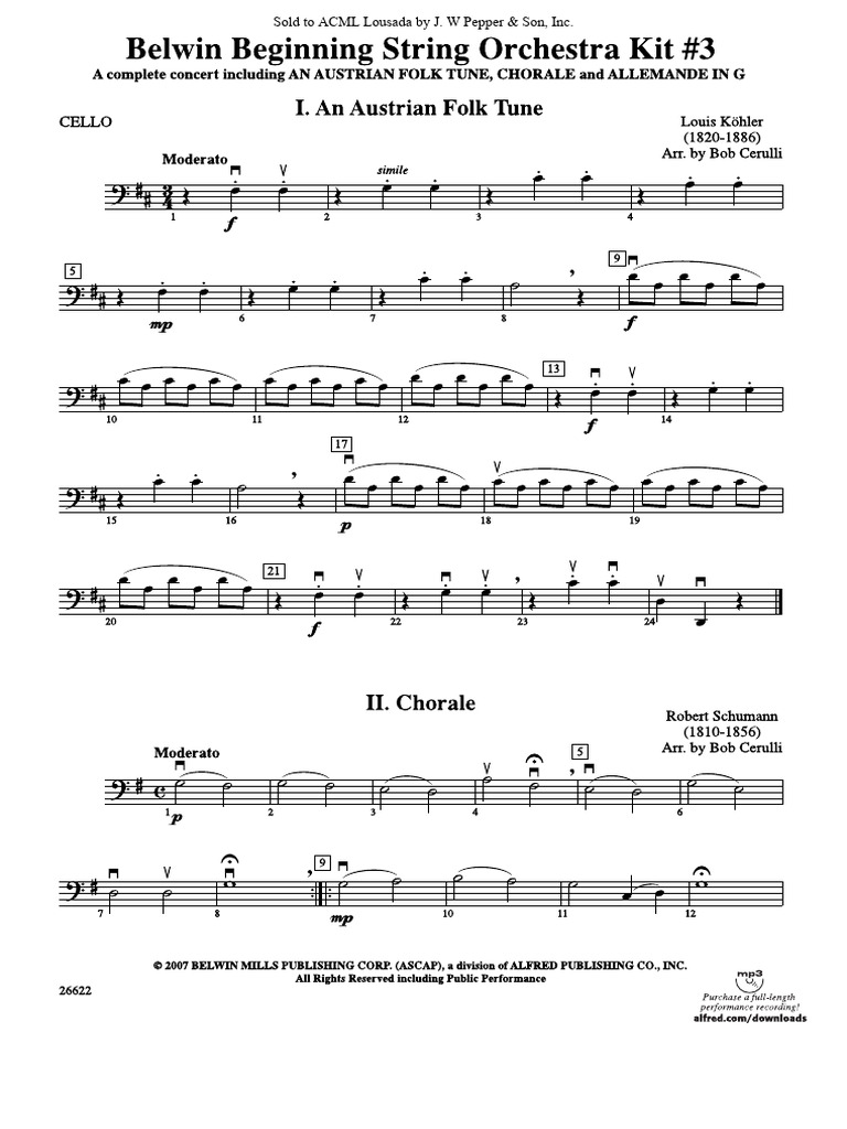 Legato DMC - Belwin Beginning String Orchestra Kit #3 - Cello | PDF