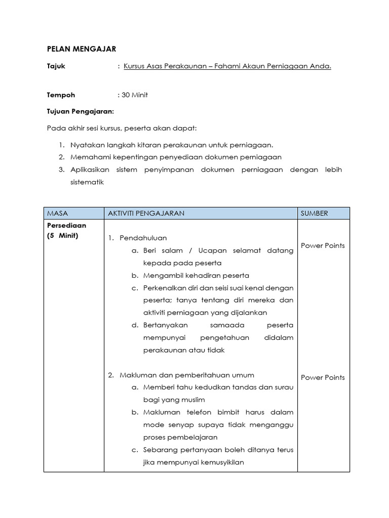 Pelan Mengajar | PDF