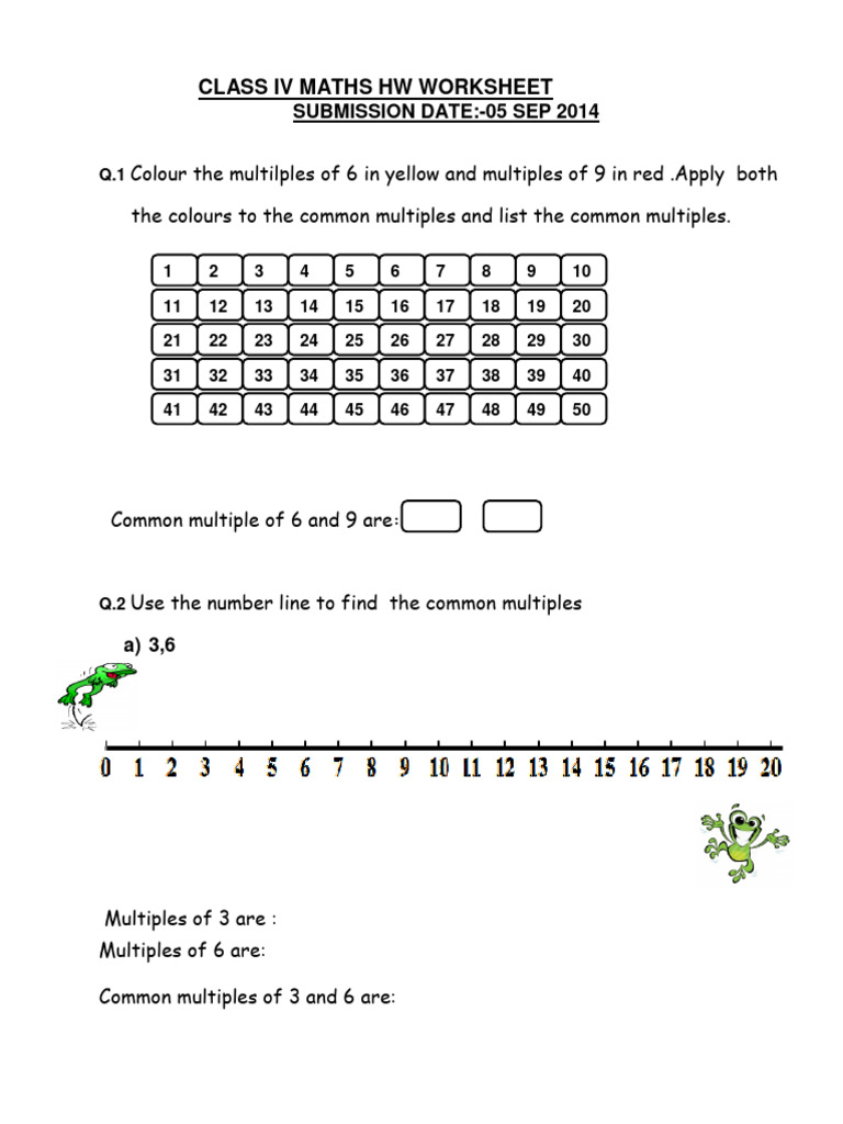 CBSE Class 4 Maths Revision Worksheet (117) - Multiplication | PDF