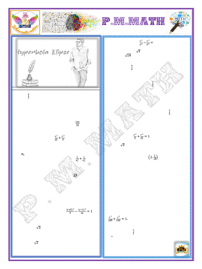 Hyperbola Ellipse-1 120752 | PDF | Ellipse | Classical Geometry