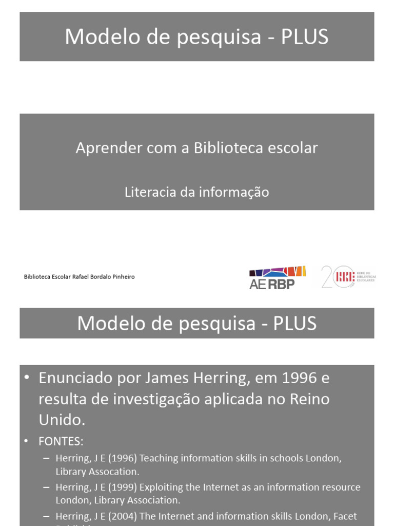 Modelos de Pesquisa PLUS | PDF | Bibliotecas | Biblioteca de escola