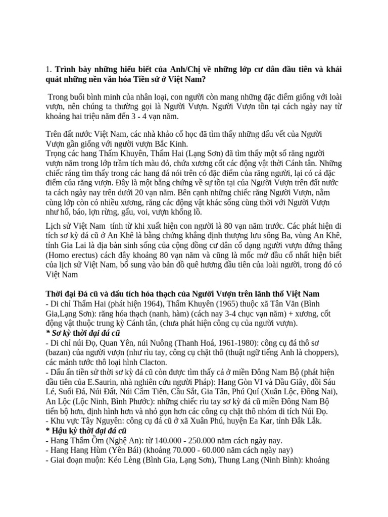 ĐỀ CƯƠNG LSVN CỔ TRUNG ĐẠI (1) | PDF