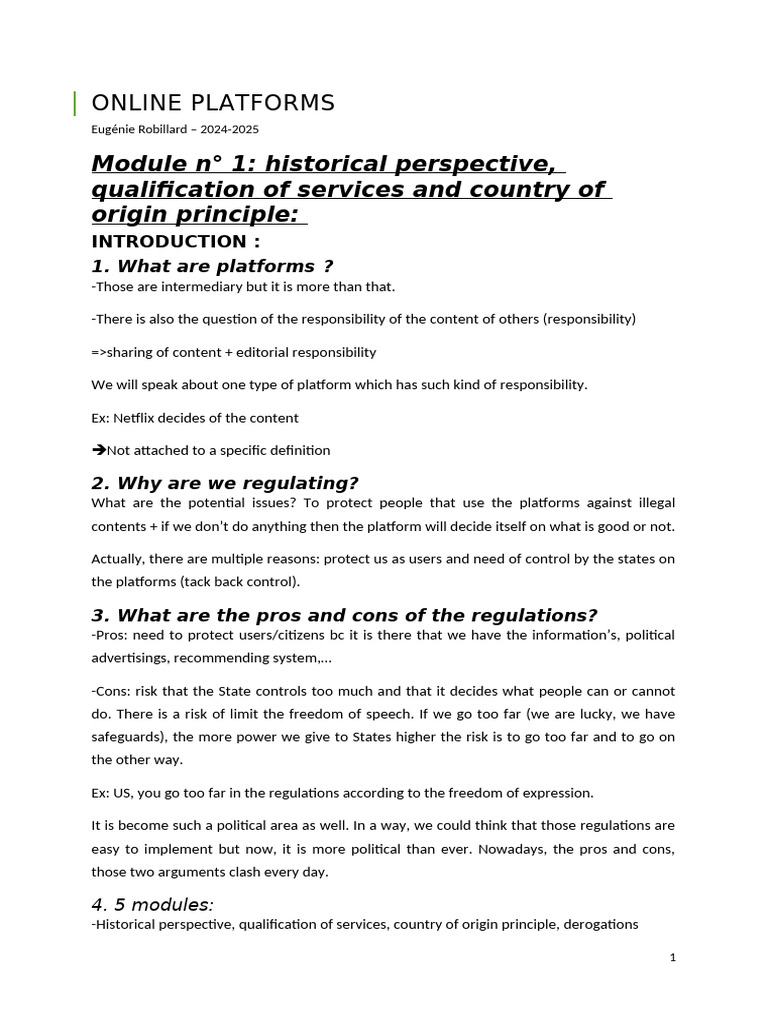 Online-platforms | PDF | Directive (European Union) | Communication