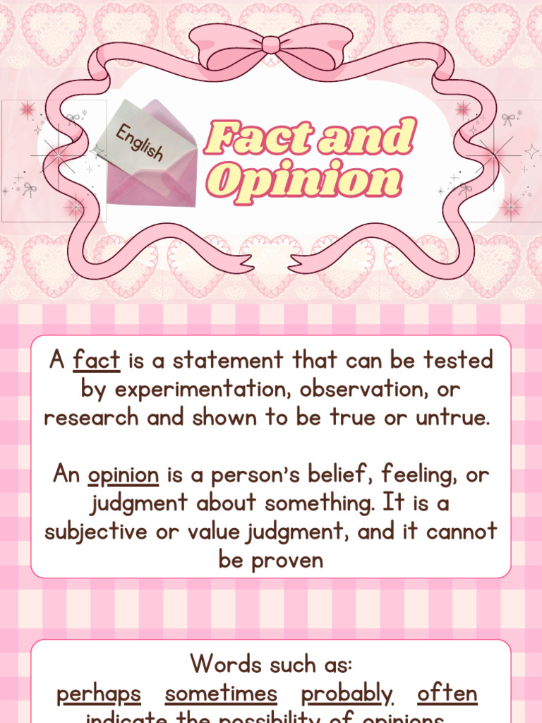 Fact and Opinion | PDF