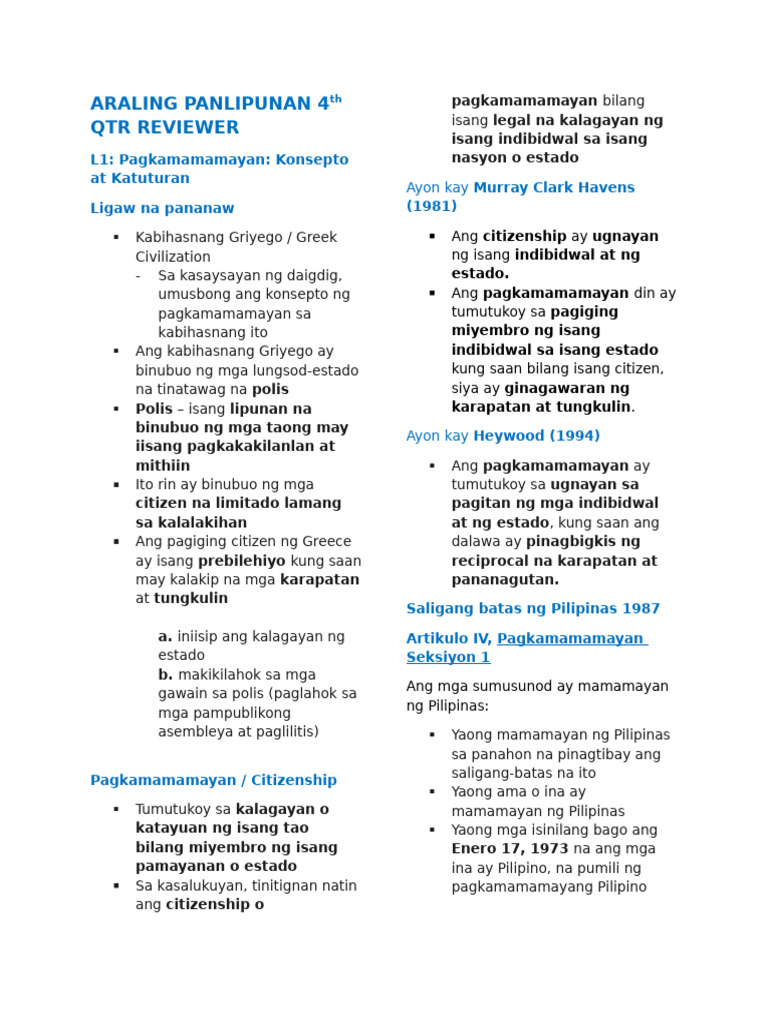 Ap 4th QRTR Rev | PDF