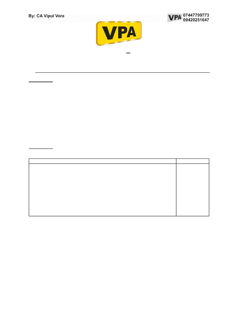 XI CBSE - Accounts - BRS - Assignment - 6 | PDF