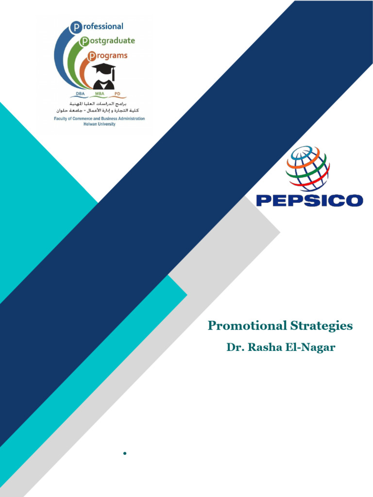 Pepsico - Promotional Strategies | PDF | Pepsi Co | Swot Analysis