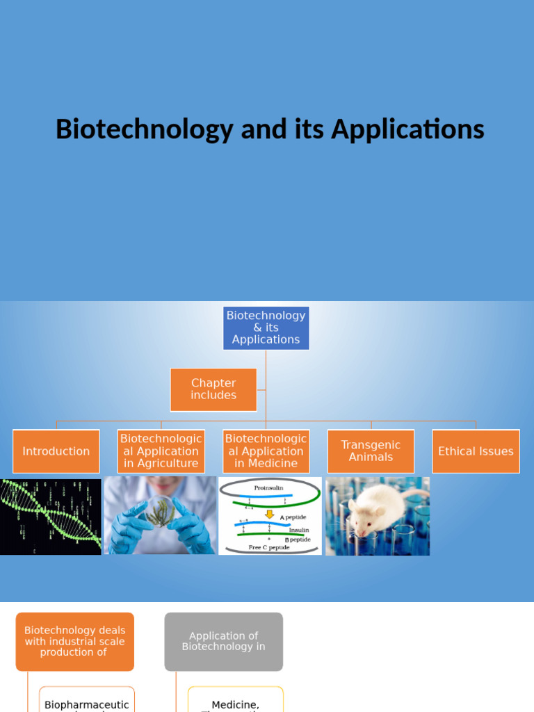 Biotechnology Applications in Medicine & Agriculture | PDF | Elisa ...