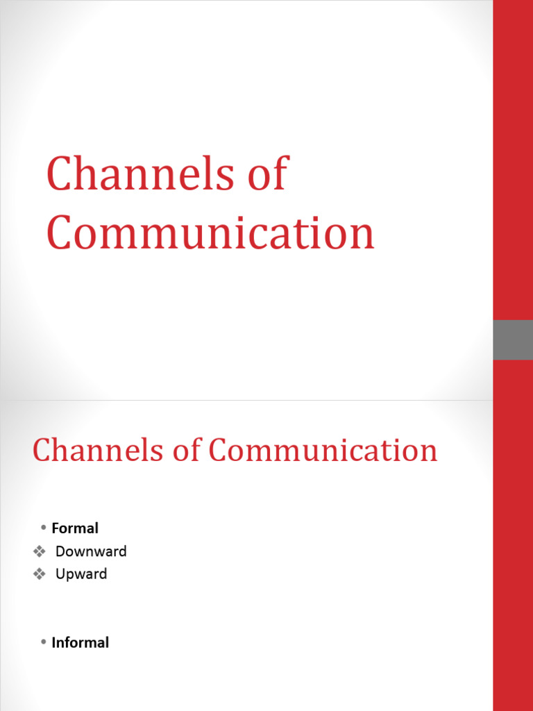 4-Channels of Communication | PDF