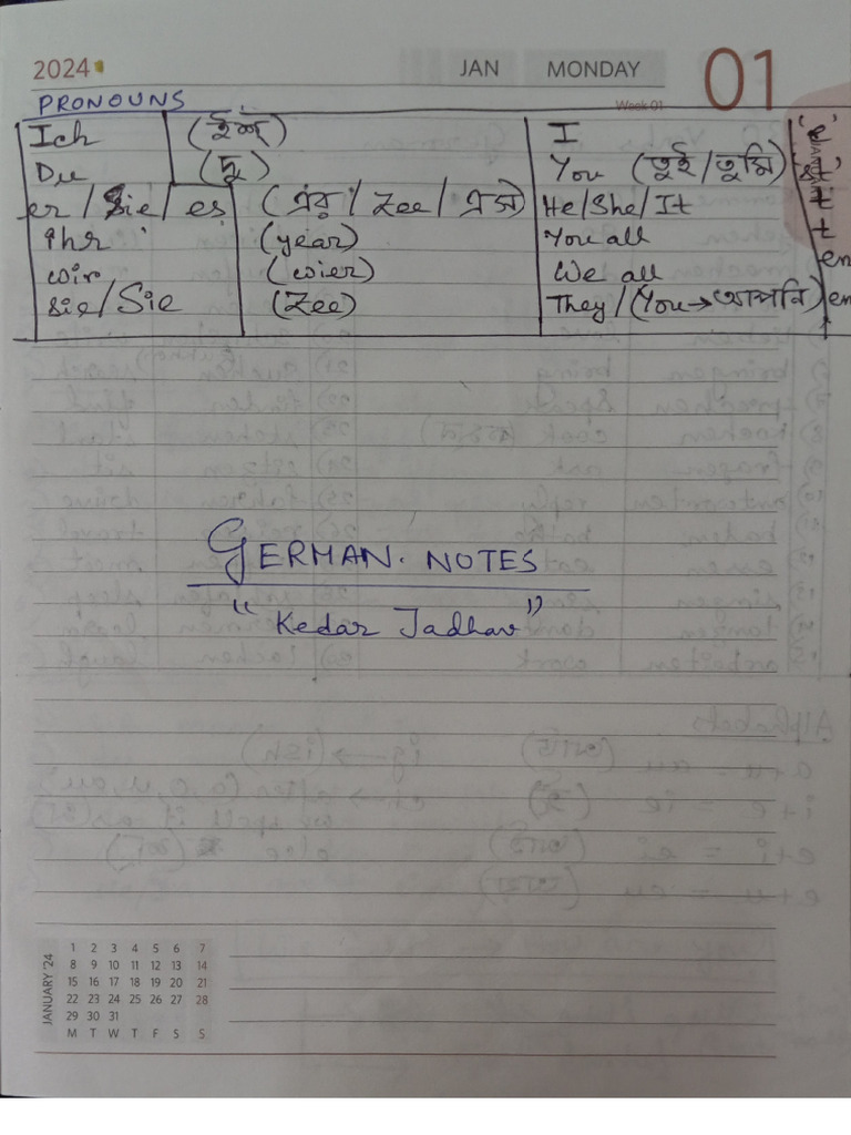 German Notes Diary | PDF
