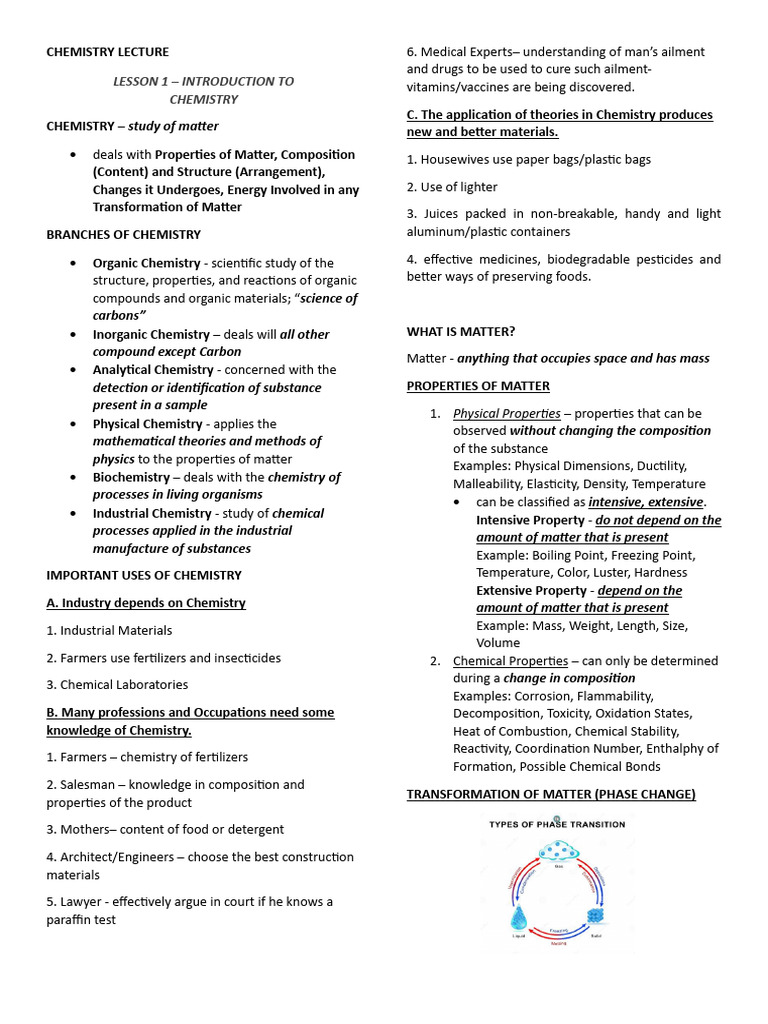 CHEM_LEC_REVIEWER | PDF | Redox | Heat