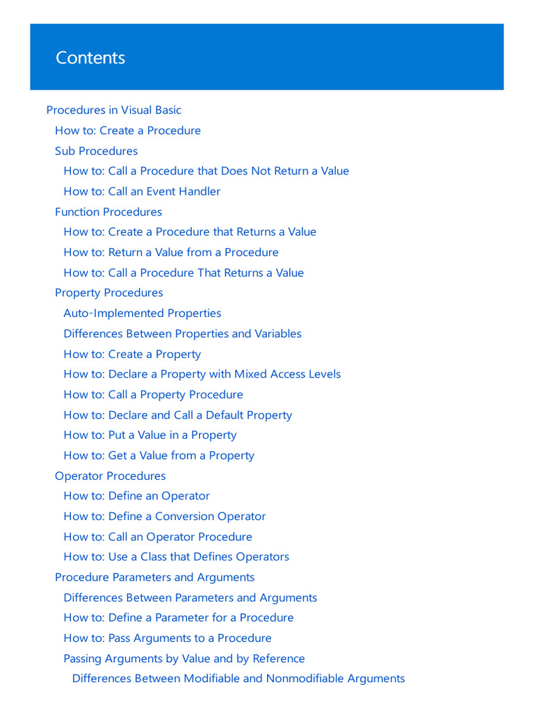 Procedures In Vb | PDF | Parameter (Computer Programming) | Class (Computer Programming)