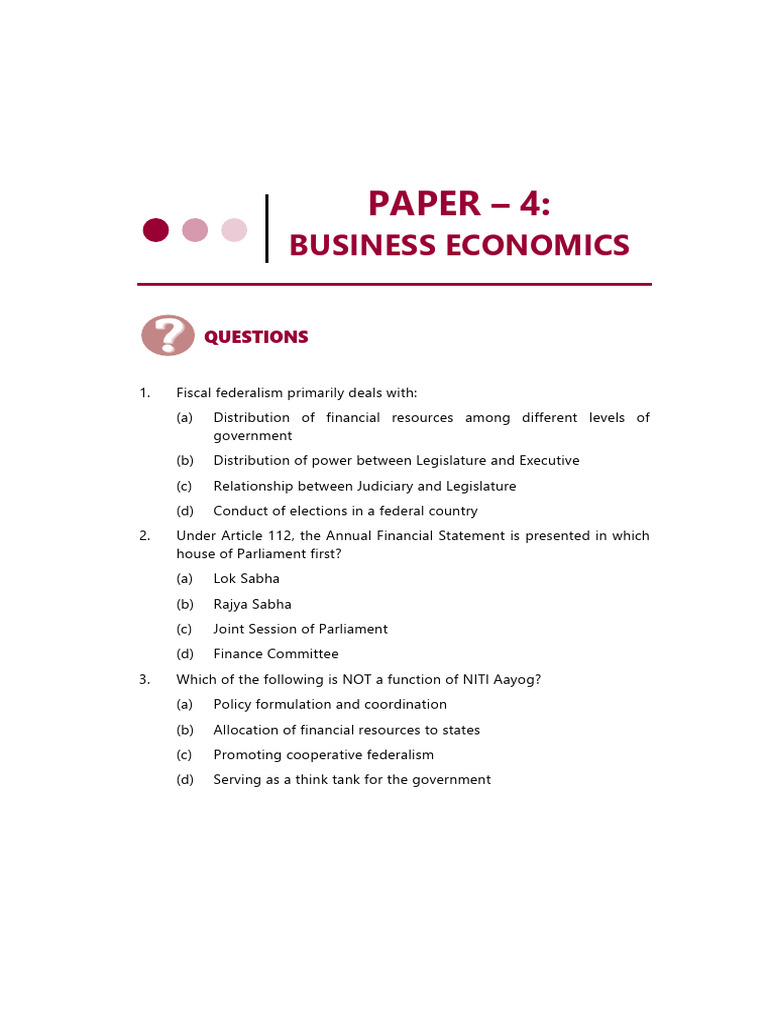 CA Foundation Economics RTP May 2025 Exam Castudynotes Com | PDF ...