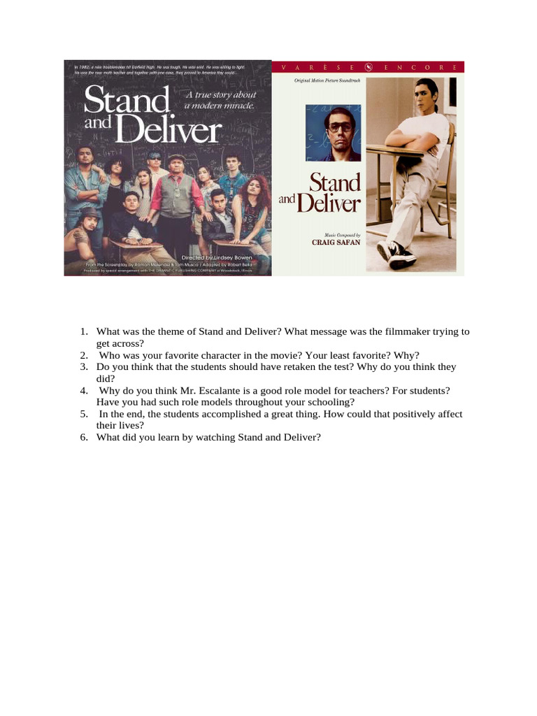 Stand and Deliver | PDF