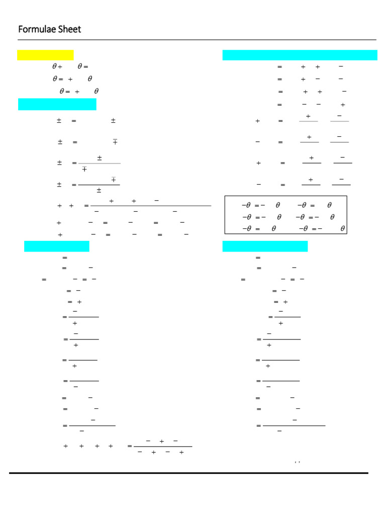 Full Formula List | PDF