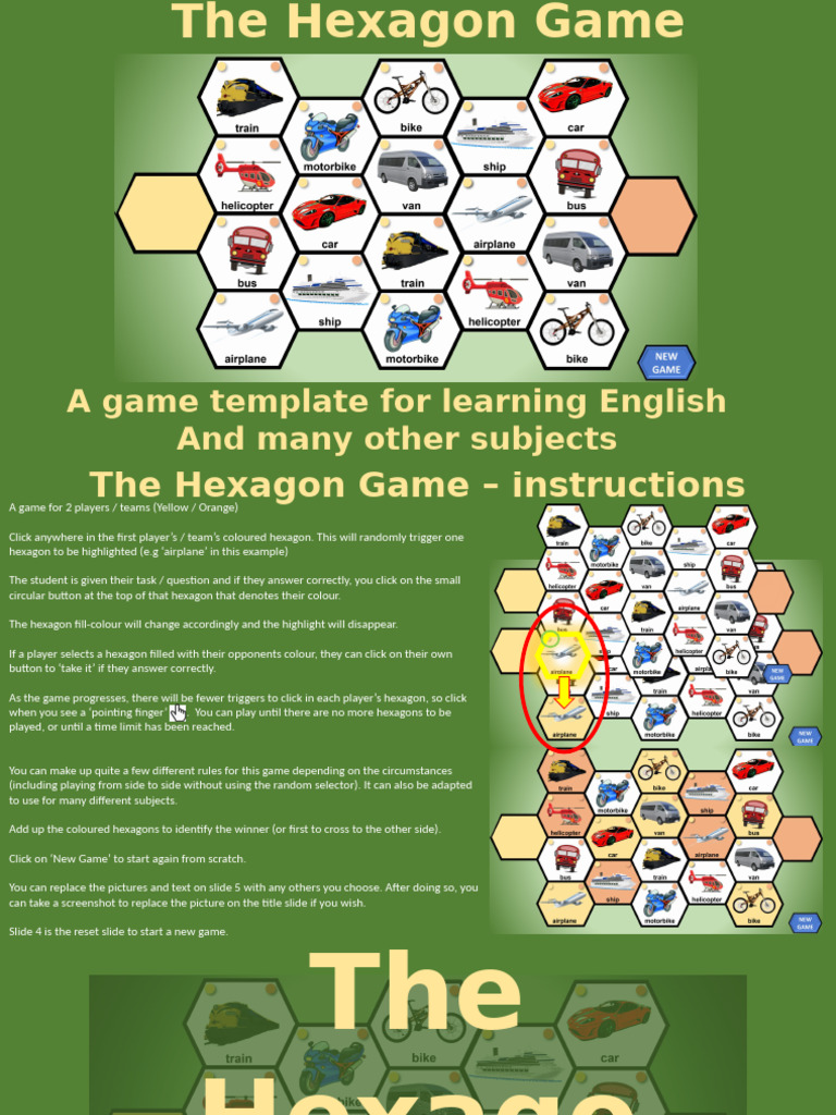 THE HEXAGON GAME Template | PDF