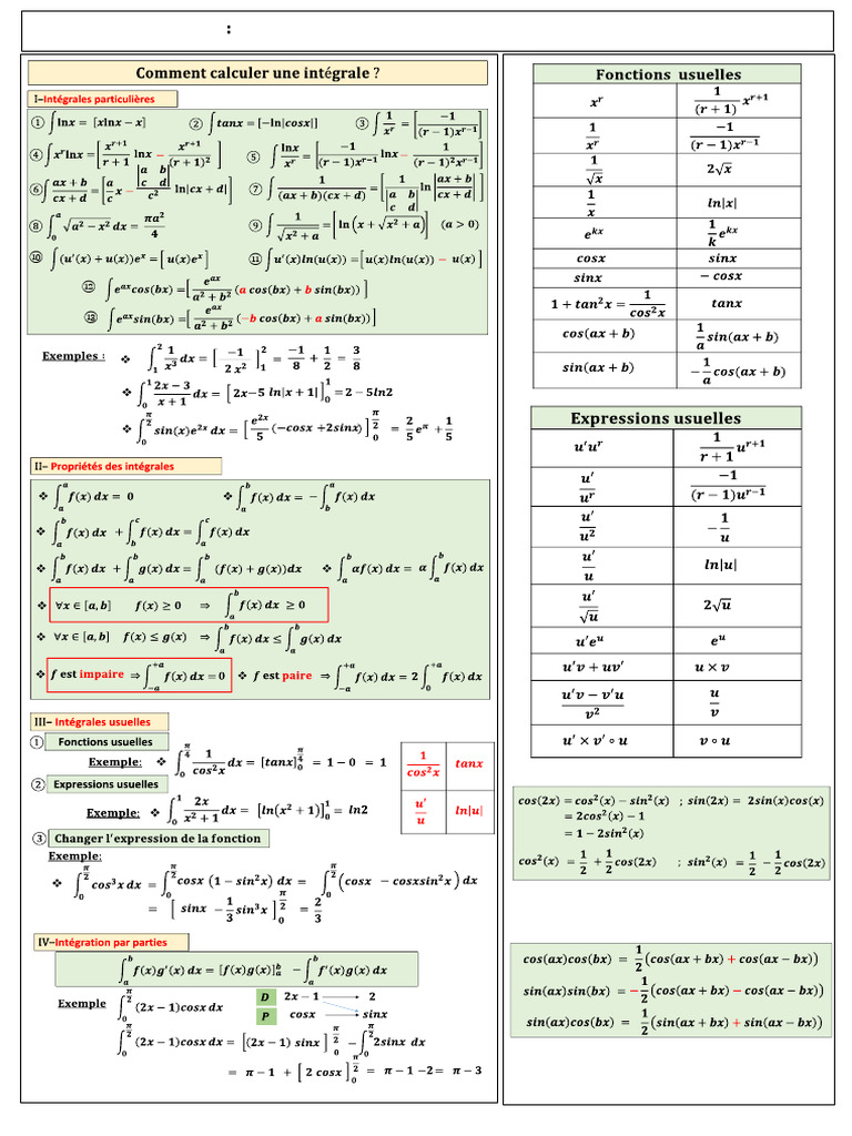 Les Integrales | PDF