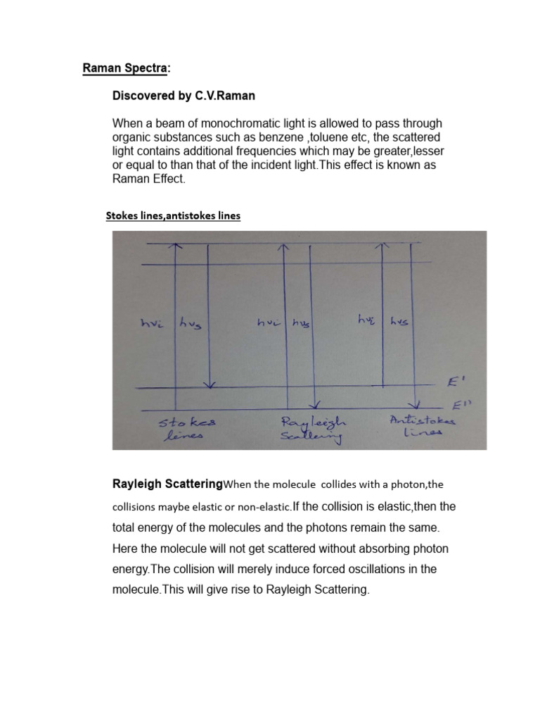 Understanding Raman Effect: Stokes vs Anti-Stokes | PDF | Energy Level ...