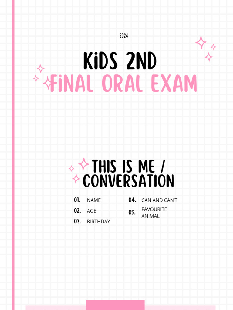 2024 Kids Oral Exam Guide | PDF