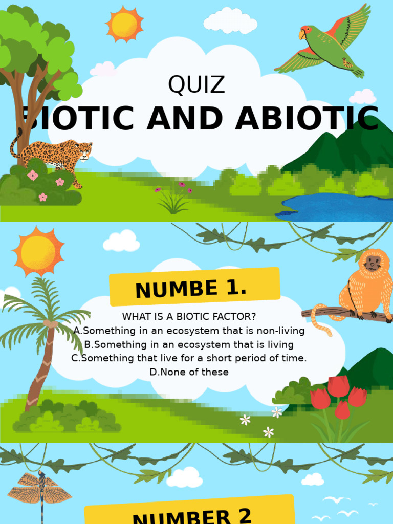 Biotic and Abiotic Factors Quiz | PDF