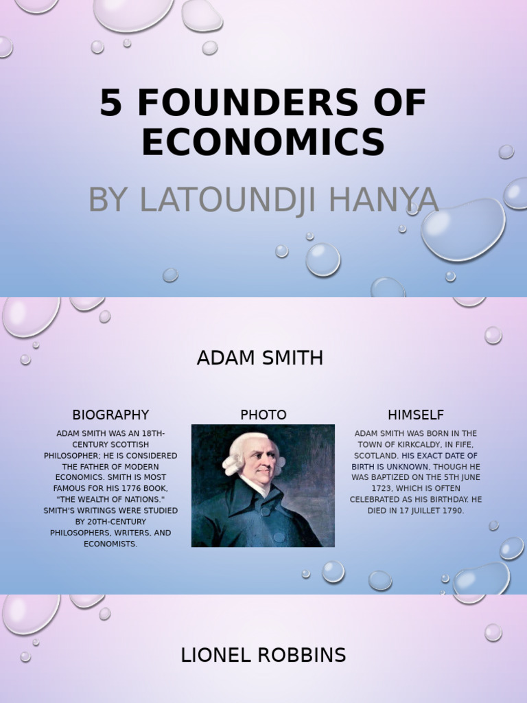 5 Founders of Economics | PDF | Karl Marx | Economics