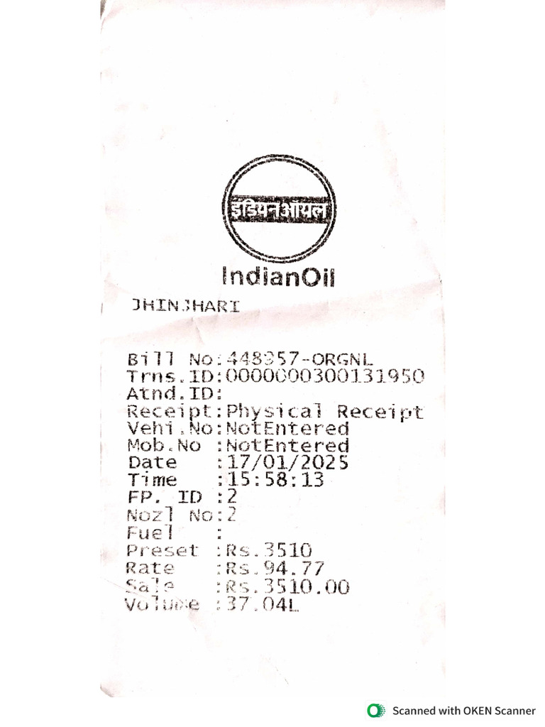 Petrol Bill 17 January 2025 | PDF