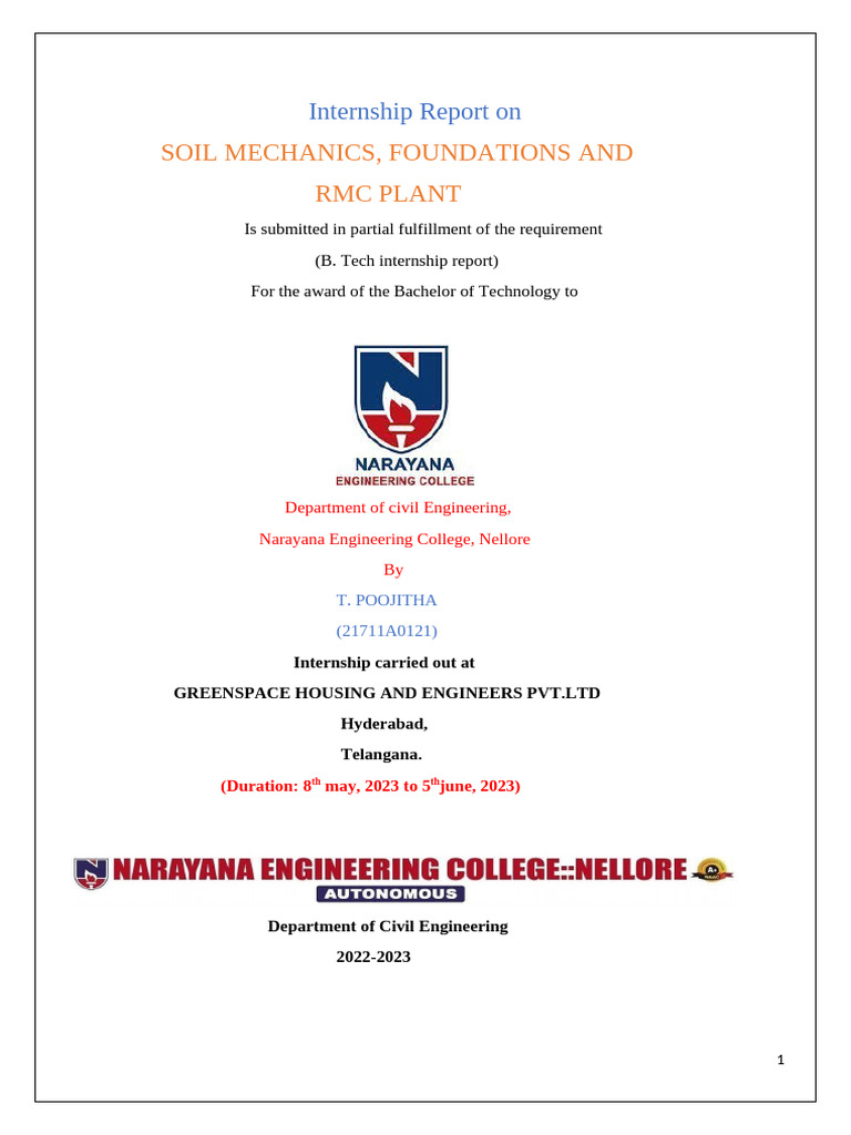 Soil Mechanics.report | PDF | Weathering | Concrete