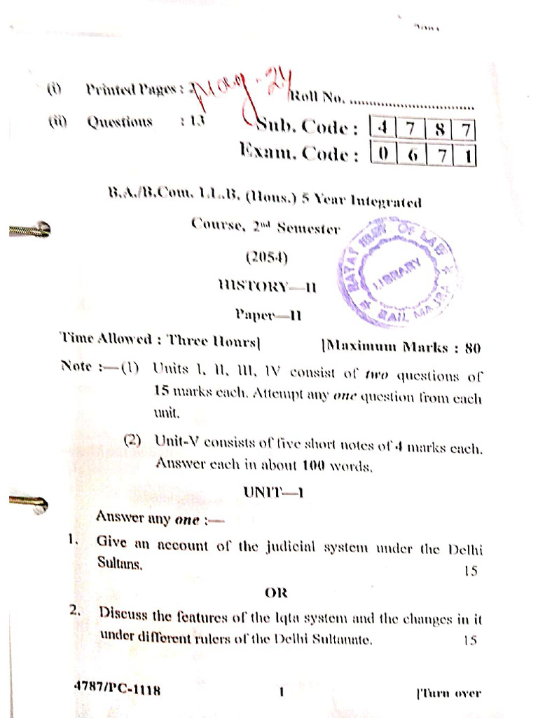 (PYQ) Question Paper 24-Feb-2025 1-21 PM | PDF