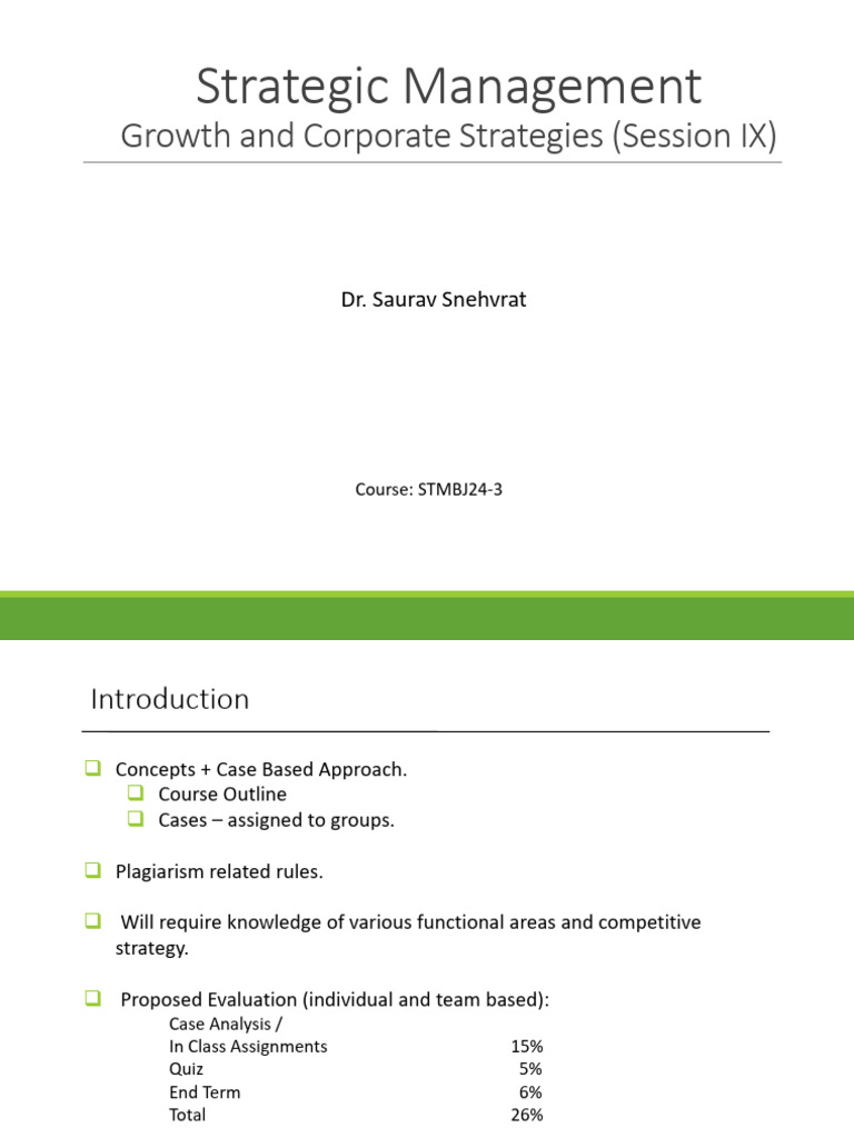 StrategicManagementSessionIX Covered | PDF | Strategic Management | Economies Of Scale