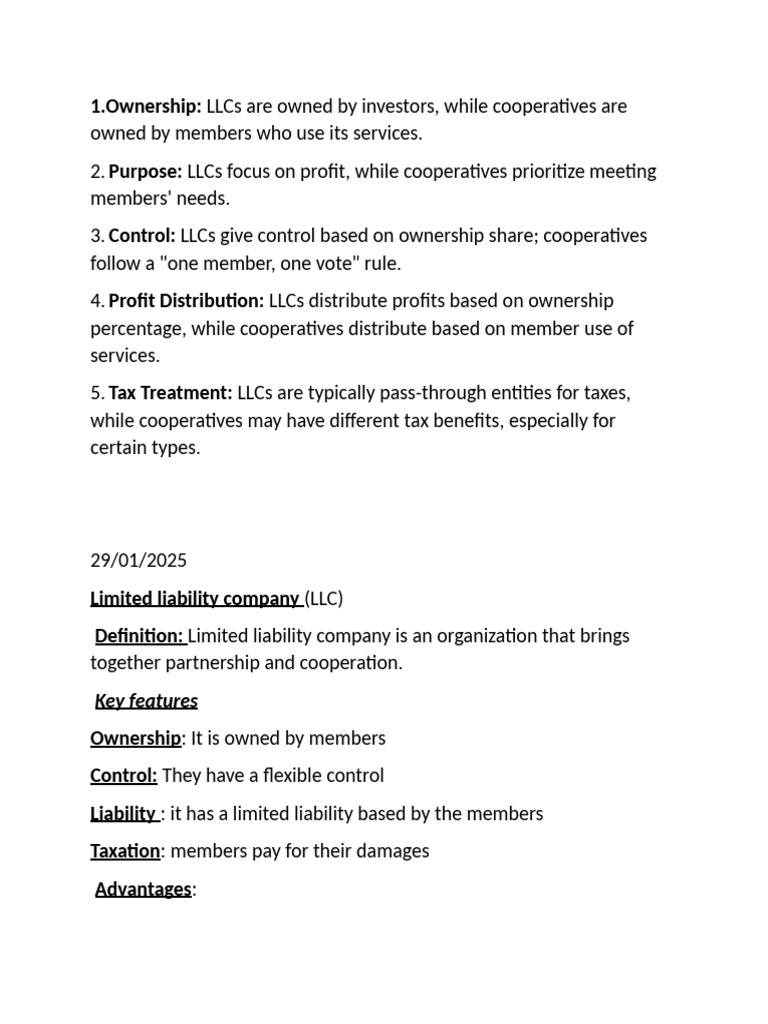 LLC Overview and Key Features | PDF