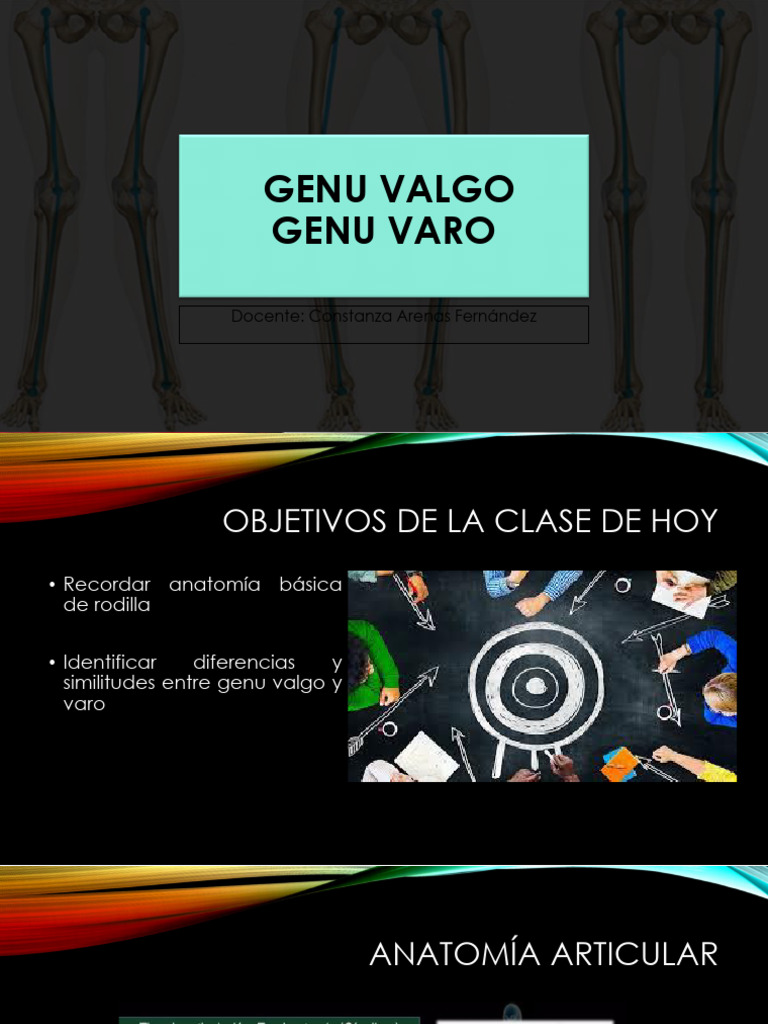Comparativa entre Genu Varo y Valgo | PDF | Rodilla | Anatomía del ...