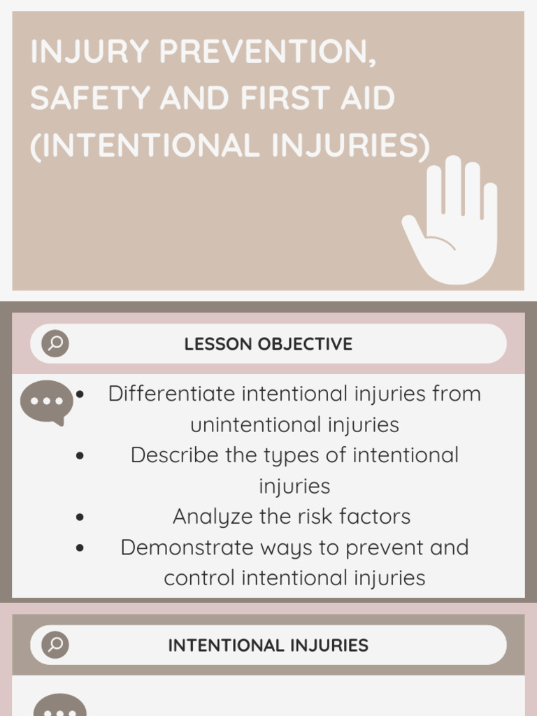 Intentional Injuries | PDF | Bullying | Stalking