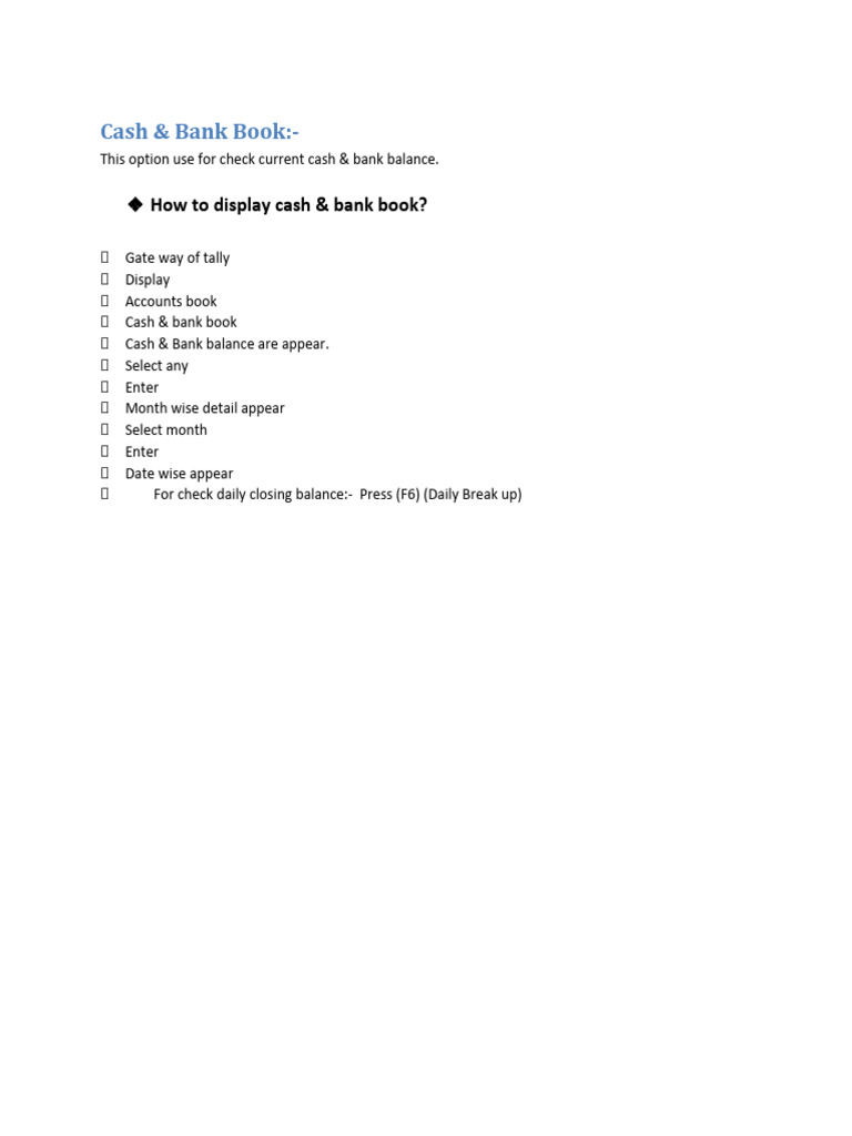 10-Cash and Bank Book | PDF