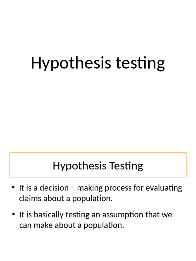 Understanding Hypothesis Testing Basics | PDF | Statistical ...