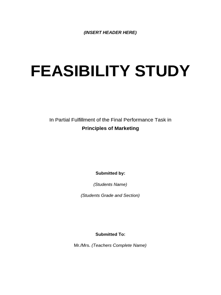 FEASIBILITY STUDY | PDF | Marketing | Brand