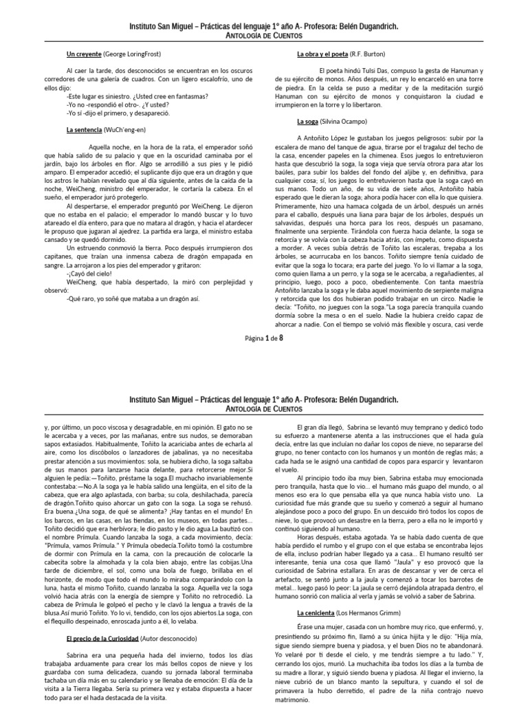 76_Antología de cuentos fantásticos (extraño y maravilloso) 2025 | PDF
