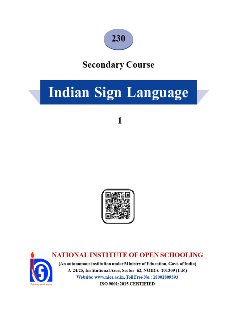 Indian Sign Language Secondary Course | PDF | Sign Language | Word