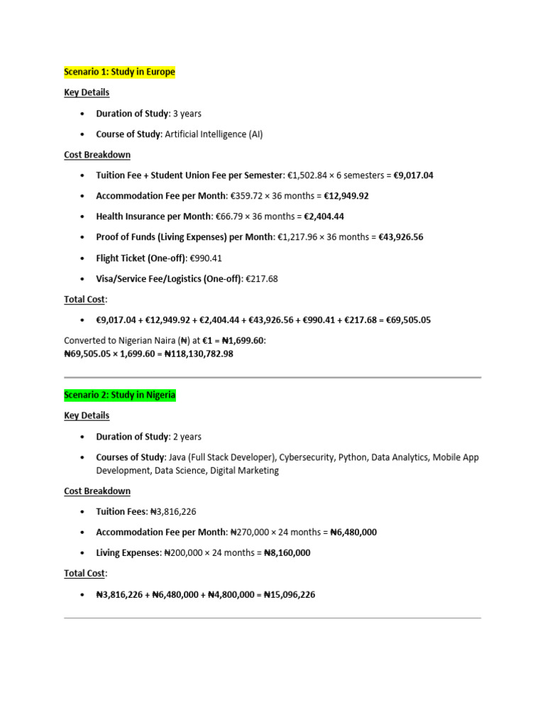 Case Study (Europe Vs Nigeria) | PDF | Economies