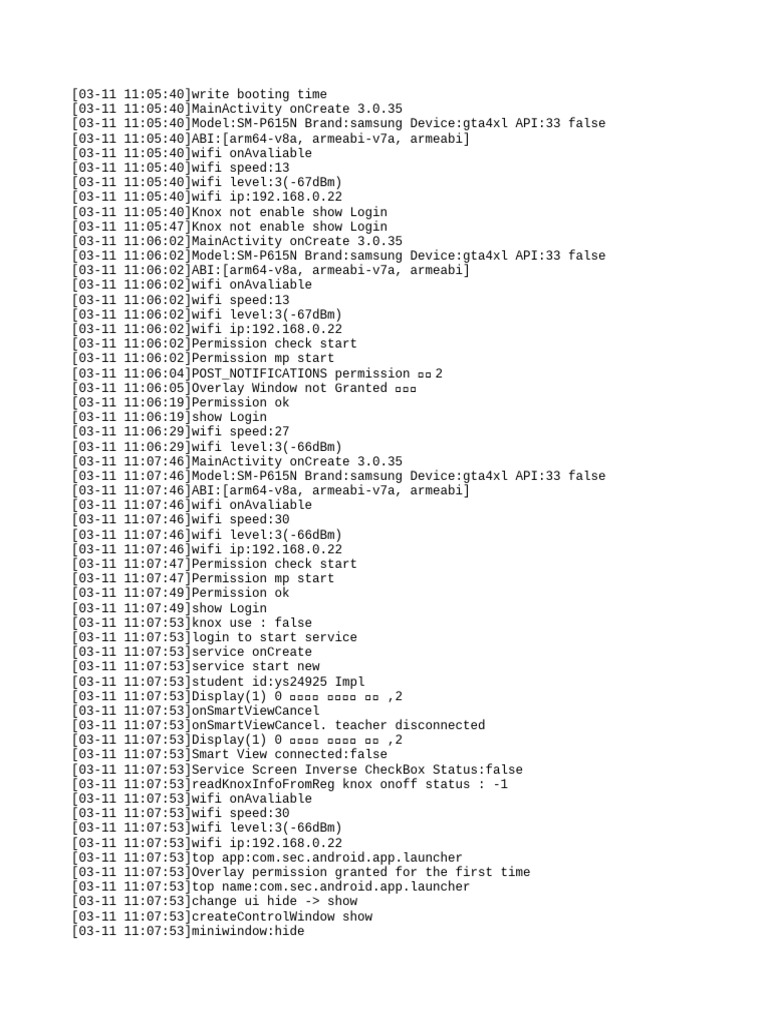 2025 03 11 - Log | PDF | Computer Networking | Computer Architecture