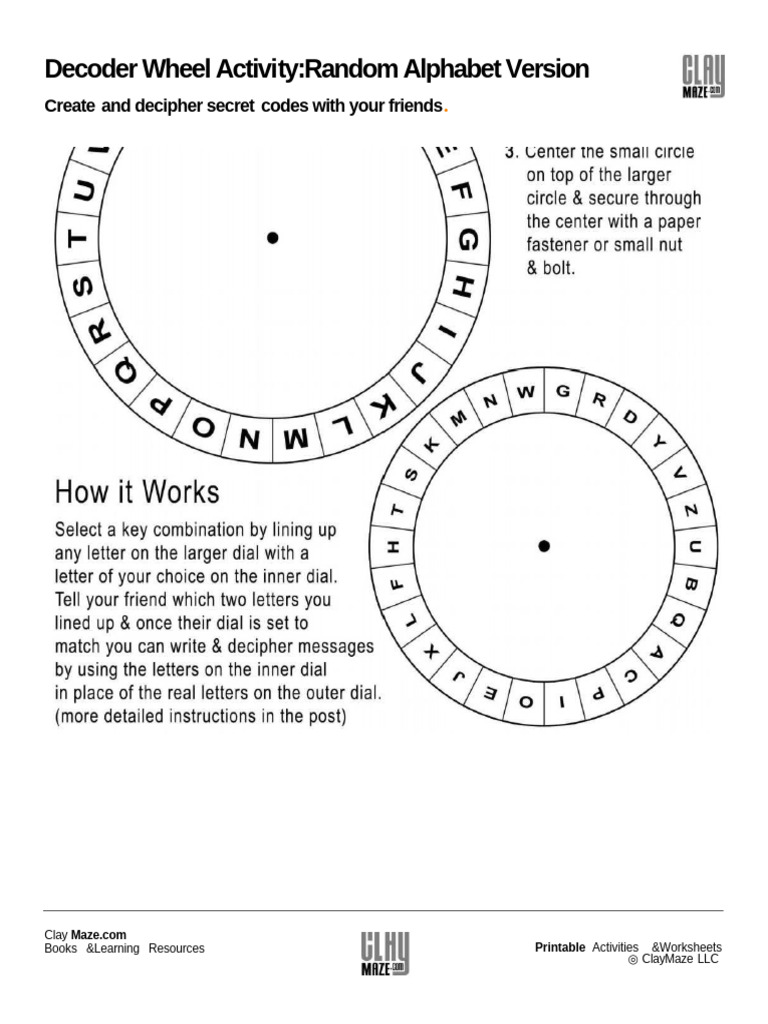 Spy Decoder Wheel Random Alphabet | PDF