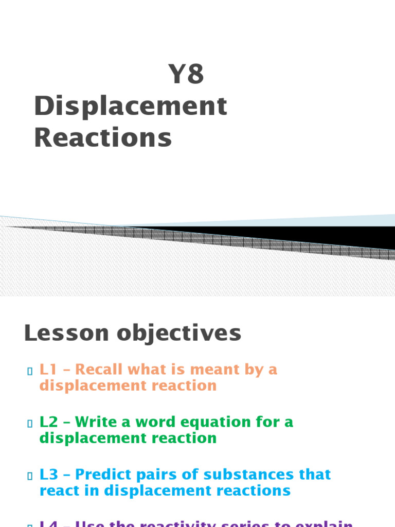 Y8 Displacement-Reactions-Lesson | PDF | Chemical Reactions | Magnesium