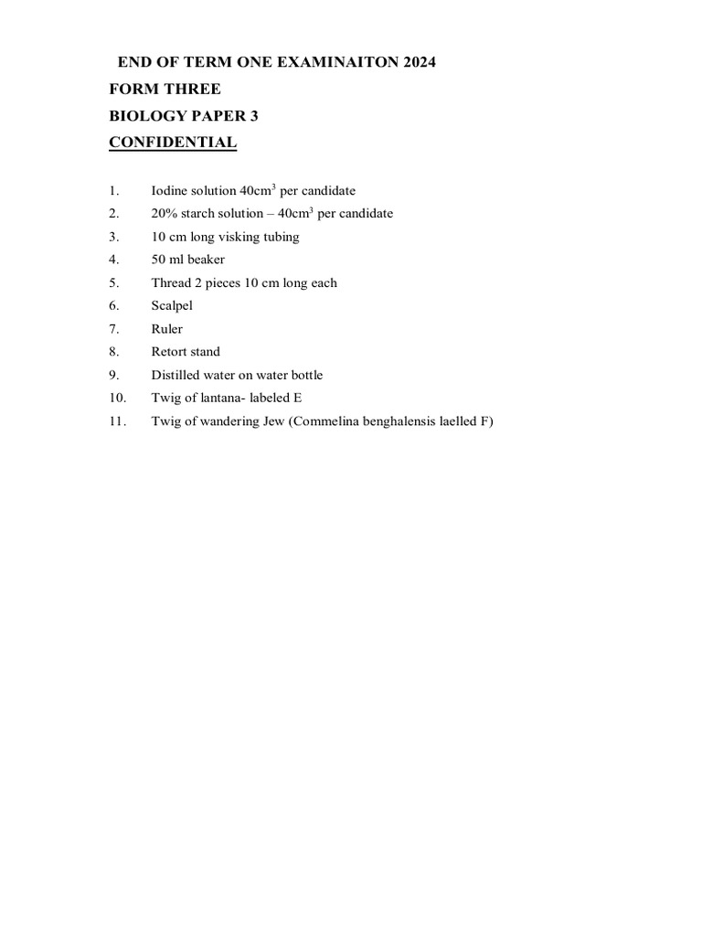 Kesses Form 3 Confidentials | PDF | Sodium Hydroxide | Materials