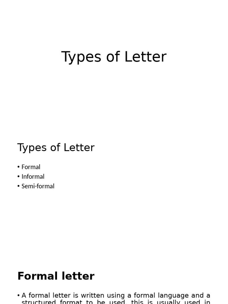 Types of Letter | PDF