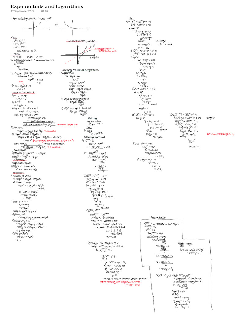 Exponentials and Logarithms | PDF
