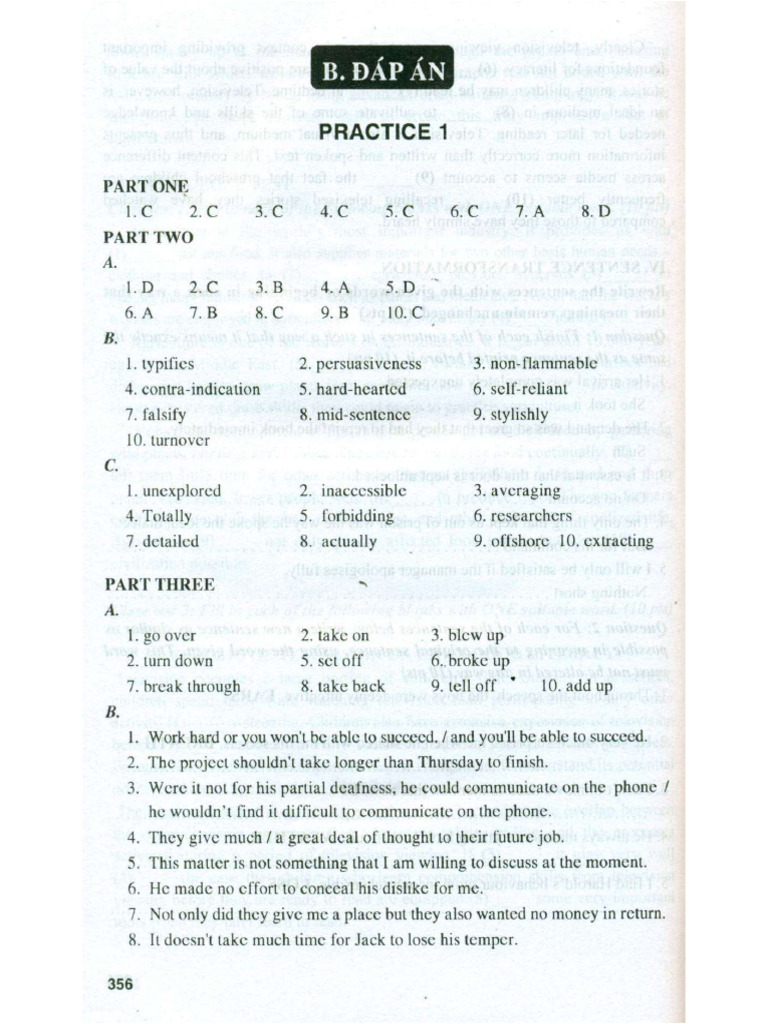 KEY Practice Test 1-5 | PDF