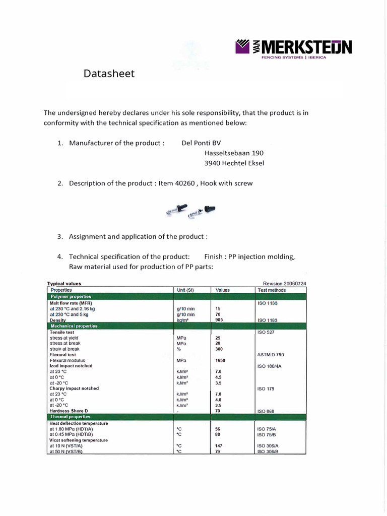 Datasheet Ganchos Das Escoras | PDF | Applied And Interdisciplinary Physics | Physical Sciences