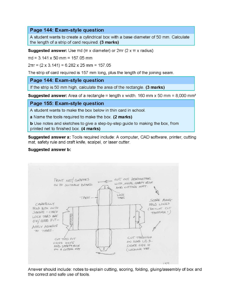 Gcse 9 1 Design Technology Student Book Answers - Page - 13 | PDF