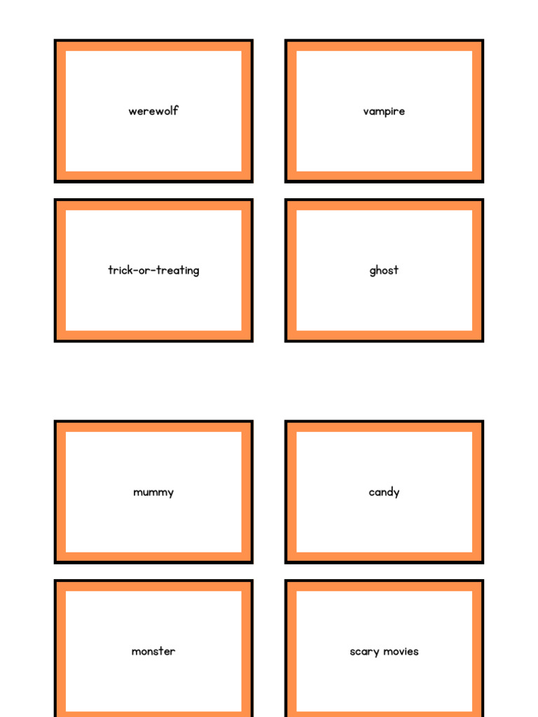 Halloween Doodle Game Cards - Inferences | PDF